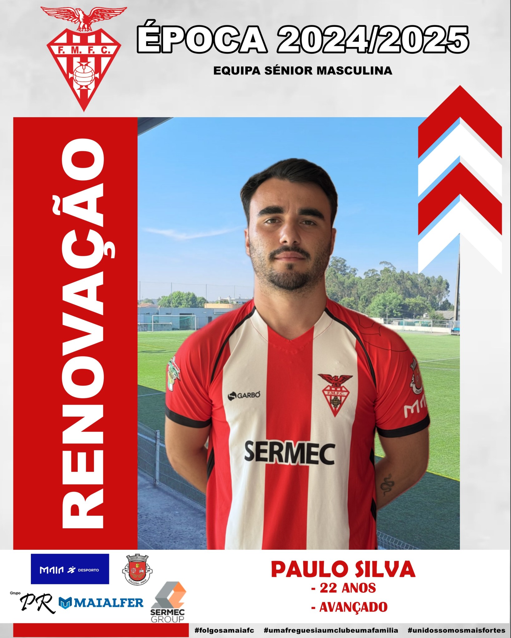 FMFC | Equipa Sénior Masculina – Renovação Paulo Silva – Folgosa Maia F.C.
